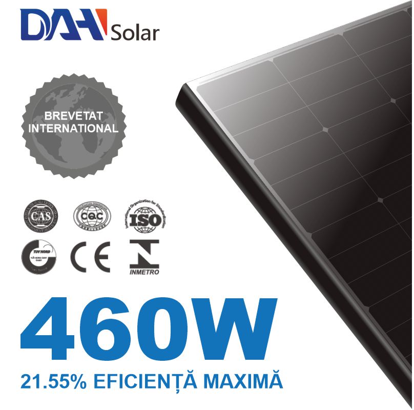 Panou fotovoltaic DAH Solar - 460W - DHM-T60X10/FS(BW)